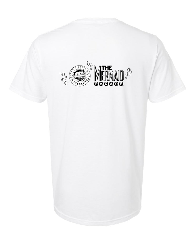 T-Shirt - 2025 Mermaid Parade - Unisex - White – Coney Island USA